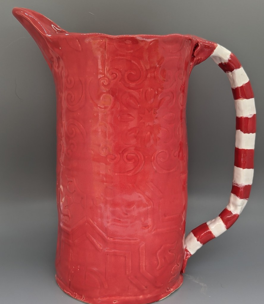 Red Pitcher - Sandy Acre Pottery